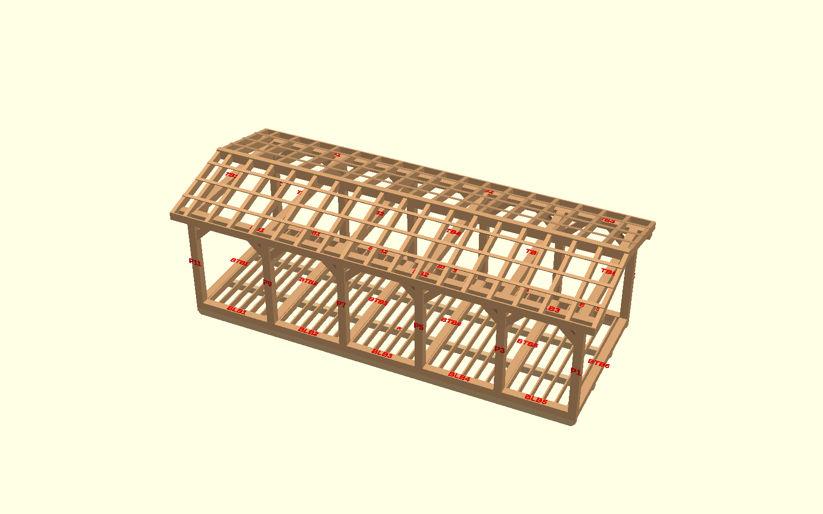Frame Builder — Post-and-Beam Building Generator